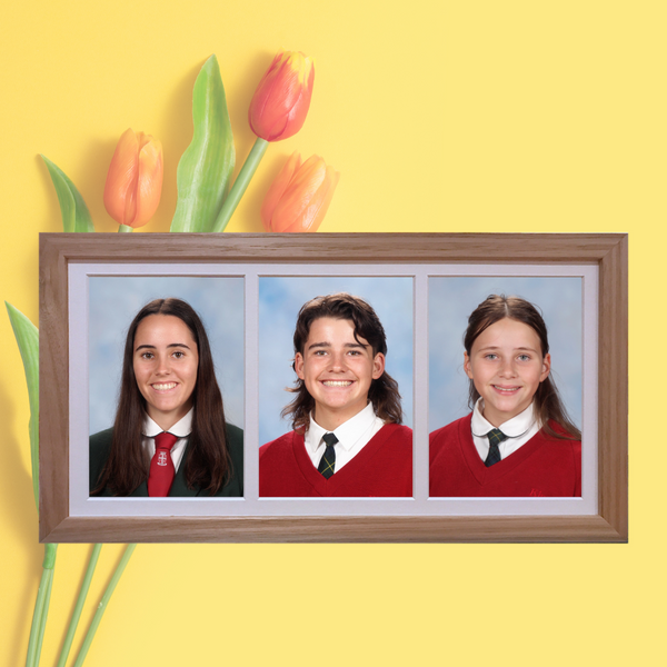 Triple Portrait Frame - 13x18cm / 5x7" Photos - School Years Photo Frames